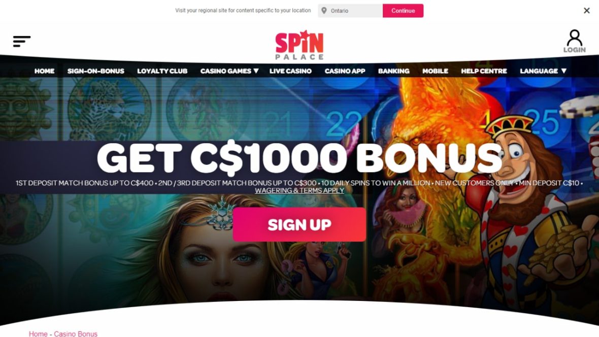 Spin Palace Review | Online Casino Ontario
